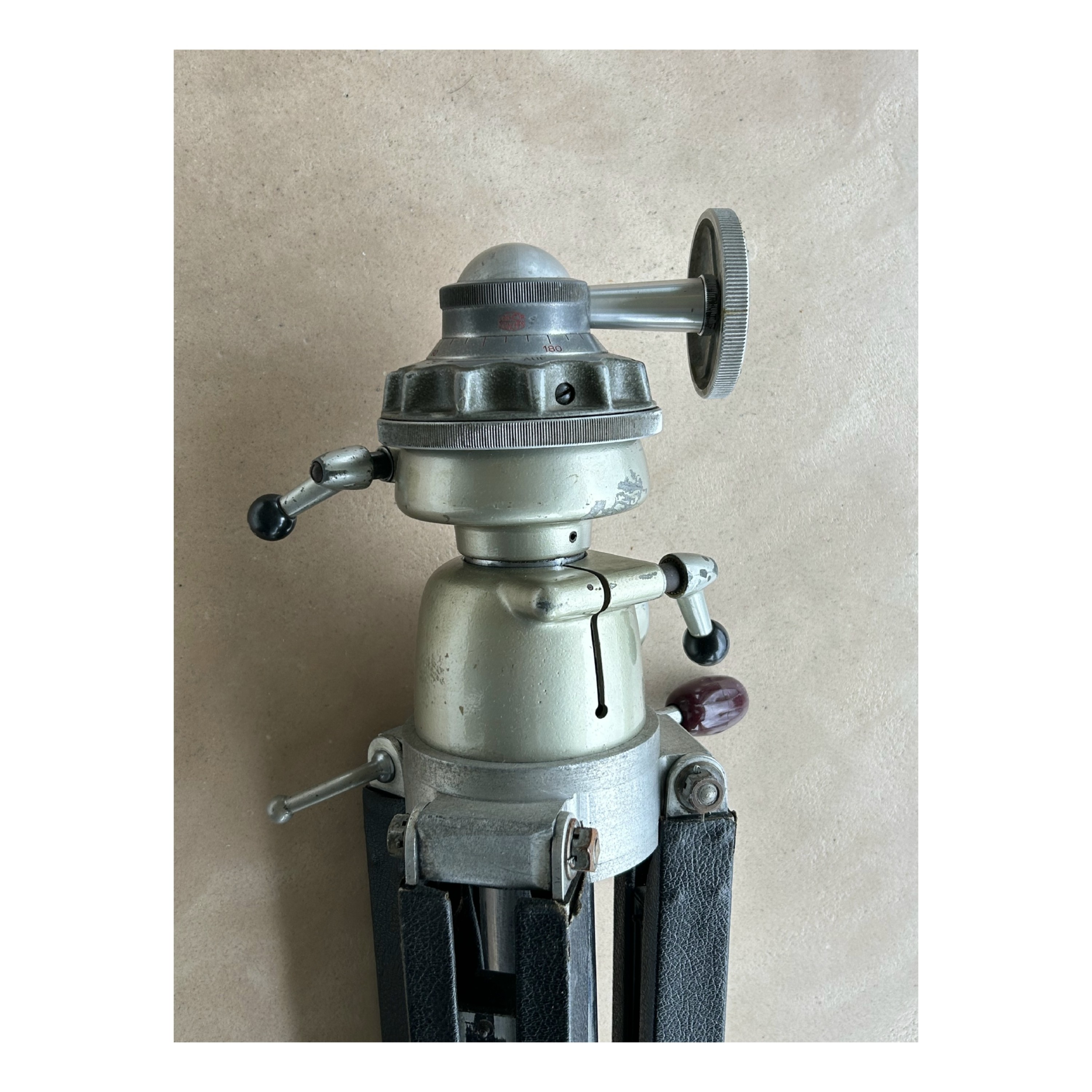 Linhof heavy duty wooden vintage camera tripod used black